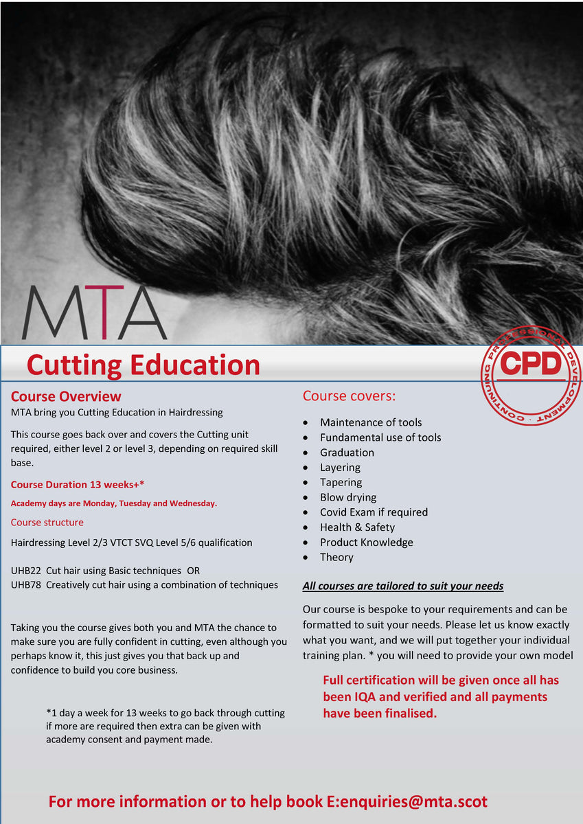 Cutting Education - 13 weeks, 1 day a week, giving you more. – MTA ...